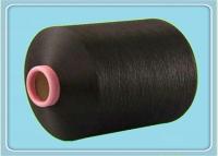 China Black Polyester DTY Yarn 100D 48F Core Spun Polyester Sewing Thread for sale