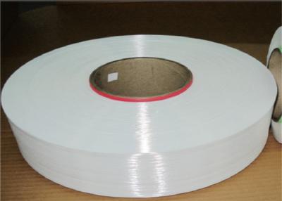 China Full Dull White 100 Polyester Spun Yarn 50D/24F Bleached For Sewing Weaving for sale