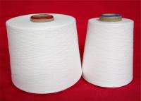 China Raw White Polyester Spun Yarn 30S , Eco Friendly Ring Spun For Weaving for sale