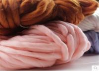 China Dyed Soft Fancy Knitting Yarn / Wool Chunky Yarn Thick Super Bulky for sale