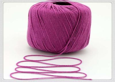 China Purple Fancy Knitting Yarn , Silk Cotton Knitting Karn For Babies Clothing for sale