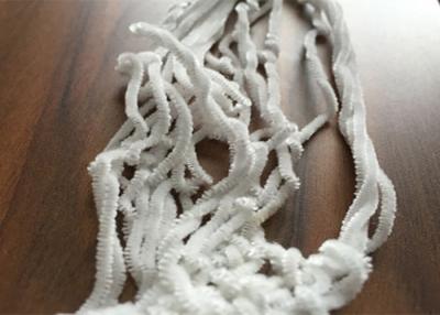 China White Polyester Chenille Yarn , 5nm Fancy Knitting Yarn Environment Friendly for sale