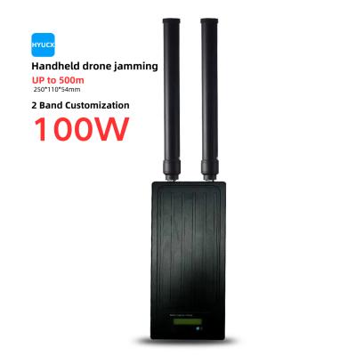 China 50W Handheld Drone Jammer 2400-2500MHz Dual Band Portable Anti-Drone Device for sale