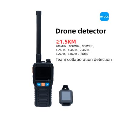 China CH05 Portable Drone Detector 1.5km Range 70MHz-6.2GHz with Wrist Watch Alert System for sale