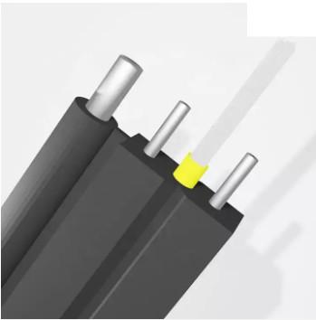 China Outdoor G652D GJYXCH FTTH Drop Single Mode Fiber Optic Cable Steel Wire 12 Core for sale