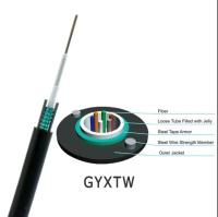 China Outdoor Fiber Optic Cable GYXTW 12 Core Uni-Tube Light Aerial Armored  Single Mode for sale