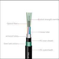 China Outdoor Fiber Optic Cable GYTA53 2-144 Cores Armored Double Jacket Applied for Aerial/Direct Buried for sale