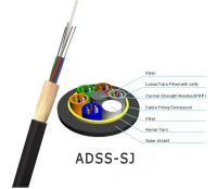 China Single Sheath ADSS Outdoor All Dielectric Self Supporting Aerial Optical Cable for sale