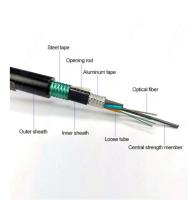 China Underground Fiber Optic Cable GYTA53 Singlemode Armored Steel Tape  Double Jacket for sale