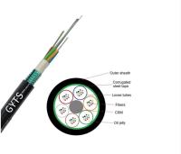 China Direct Burial 144 Core Fiber Optic Outdoor Cable Anti-Rodent Steel Tape Armor Fibre Cable GYTS for sale