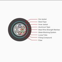China PE Sheath Steel Wire Armored GYTA53 Direct Buried Fiber Optic Cable with 12.2-19.7mm Diameter for sale