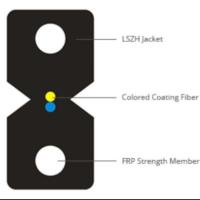China GJXH 2 Cores LSZH Sheath Bow Shape FTTH Fiber Drop Cable for Indoor Wiring for sale
