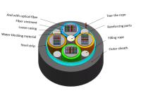 China GYDTS Steel Tape Armored Aerial Fiber Optic Cable 1000m Single-mode for sale