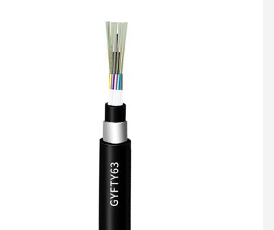 China Aerial Outdoor Armored Fiber Optic Cable 24 Core GYFTY63 for sale