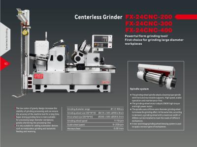 China HOTMAN FX-20G CNC Centerless Grinding Machine 0-1000rpm Grinding Wheel Spindle 3000-6000rpm for sale