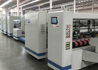 China Full Automatic Carton Folder Gluer Stitcher Machine 2400x1200mm Feeding 100 Cartons/Minute for sale
