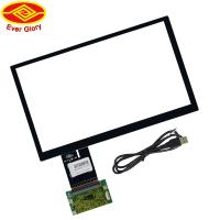 China USB EETI Industrial Touch Panel 10.1 Inch Transparent Tempered Glass Material for sale