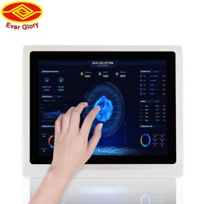 China 15 Inch 10 Point Touch Screen Monitor WaterProof Ip65 Power Consumption 25W for sale