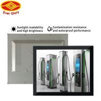 China 17 inch Touch Monitor Capacitive Touch Screen 10 Points 6H Surface Hardness Built In Speakers for sale