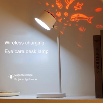 China White Wireless Charging Lamp Indoor Night Table Lamps Smart With HD projection for sale