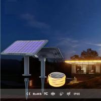 China Flexible Solar LED Strip Lights Waterproof Solar Powered Strip Lights Rechargeable for sale