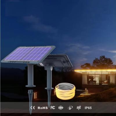 China Flexible Solar LED Strip Lights Waterproof Solar Powered Strip Lights Rechargeable for sale