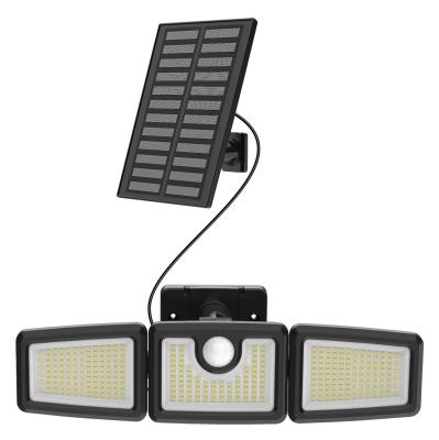 China Waterproof Solar Wall Light With Motion Sensor Light - 3 Heads for sale