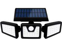 China Rotating Solar Wall Light Three Head Body Sensor LED Light 800 Lumen for sale