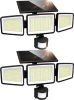 China 3000 Lumen Solar Wall Light 3 Head Body Motion Sensor Light 8W for sale