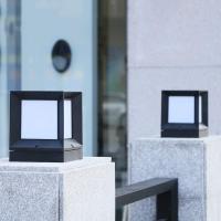 China Black / Grey Modern Gate Pillar Lights Intelligent Outdoor Lights For Gate Pillars for sale