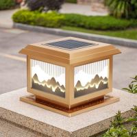 China Moisture Proof Solar Pillar Light 12W Solar Outdoor Column Lights For villa garden for sale