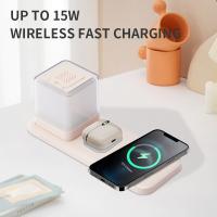 China Desktop LED Night Light Wireless Charging Aromatherapy Light 3 In 1 for sale