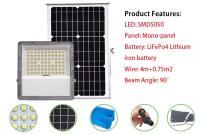 China 6000K - 6500K Waterproof Outdoor Flood Lights Dustproof Solar Powered Security Lights for sale