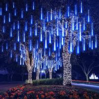 China 110V / 220V Solar Decorative Light 10 Tube Meteor Shower Rain Lights 30cm 50cm 80cm for sale