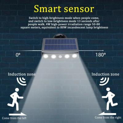 China 3000k - 6000k Solar Wall Light 100lm/w PIR Sensor Wall Light For Patio Garden for sale