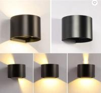 China Double Sided LED Wall Light Black / Grey Outdoor Wall Lights Waterproof Modern Minimalist for sale