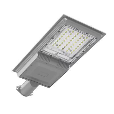 China Gray/Black All in One Solar Road Light IP65 Waterproof Die-Casting Aluminum Easy Installation Dusk to Dawn High Brightness for sale