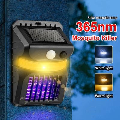 China Square-shaped Outdoor Solar LED Wall Light Waterproof Garden Polycarbonate Mosquito Killer Lamp Human Body Induction for sale
