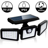 China Solar Wall Light with 70PCS 2835LED 550 Lumen and ON/OFF Switch Button for Outdoor Wall Lighting for sale