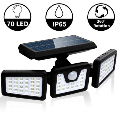 China Solar Wall Light with 70PCS 2835LED 550 Lumen and ON/OFF Switch Button for Outdoor Wall Lighting for sale