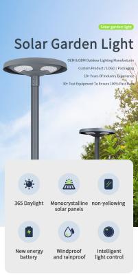 China Solar Garden Light with 120° Beam Angle 6000K-6500K Color Temperature and Intelligent Light Control for sale