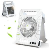 China Outdoor All-Rounder,Solar/USB-C Dual Charging ,Four-Speed Camping Fan Light (with Emergency Power Supply) for sale