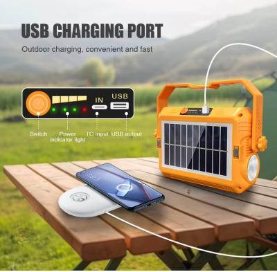 China Magnetic solar work light , large capacity USB output, portable outdoor emergency lighting for sale