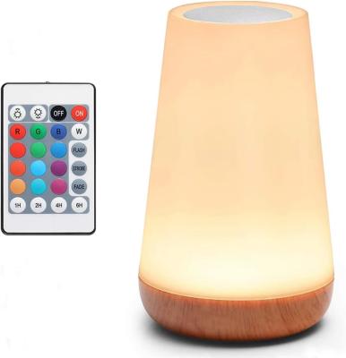 China Intelligent dimming RGB color changing portable USB charging touch control bedside night light for sale