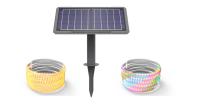 China Charging efficiency solar light strip with RGB colorful light effect courtyard decoration light string for sale