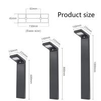 China Aluminum Die-Cast Motion Sensor Solar Bollard IP65 Waterproof LED for Garden Yard Pathway Park Outdoor Heights 60cm 80cm 100cm for sale