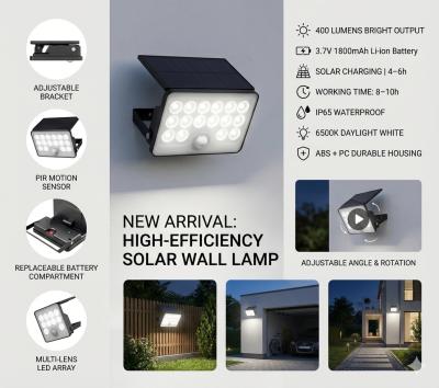 China Solar-Powered Motion Sensor Light Light-Sensing & Human-Detection Dual-Mode Smart Operation for sale