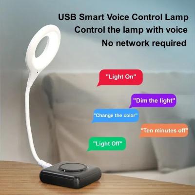 China Smart Voice-Controlled USB-Powered Portable LED Desk Lamp Offline Voice Recognition Reading & Study Bedroom Light for sale