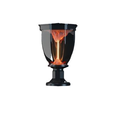 China Simulated Flame Flicker, Solar COB Decorative Wall Lamp | Living Room, Corridor, Outdoor Ambiance Lighting for sale