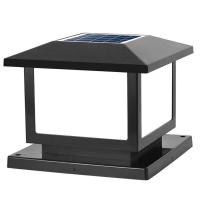 China Smart Solar Pillar Light Four-Color, Gardens and Villas Solar-Powered Garden Fence Landscape Light for sale